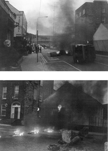 Obstruction of a road with different objects, 2000
